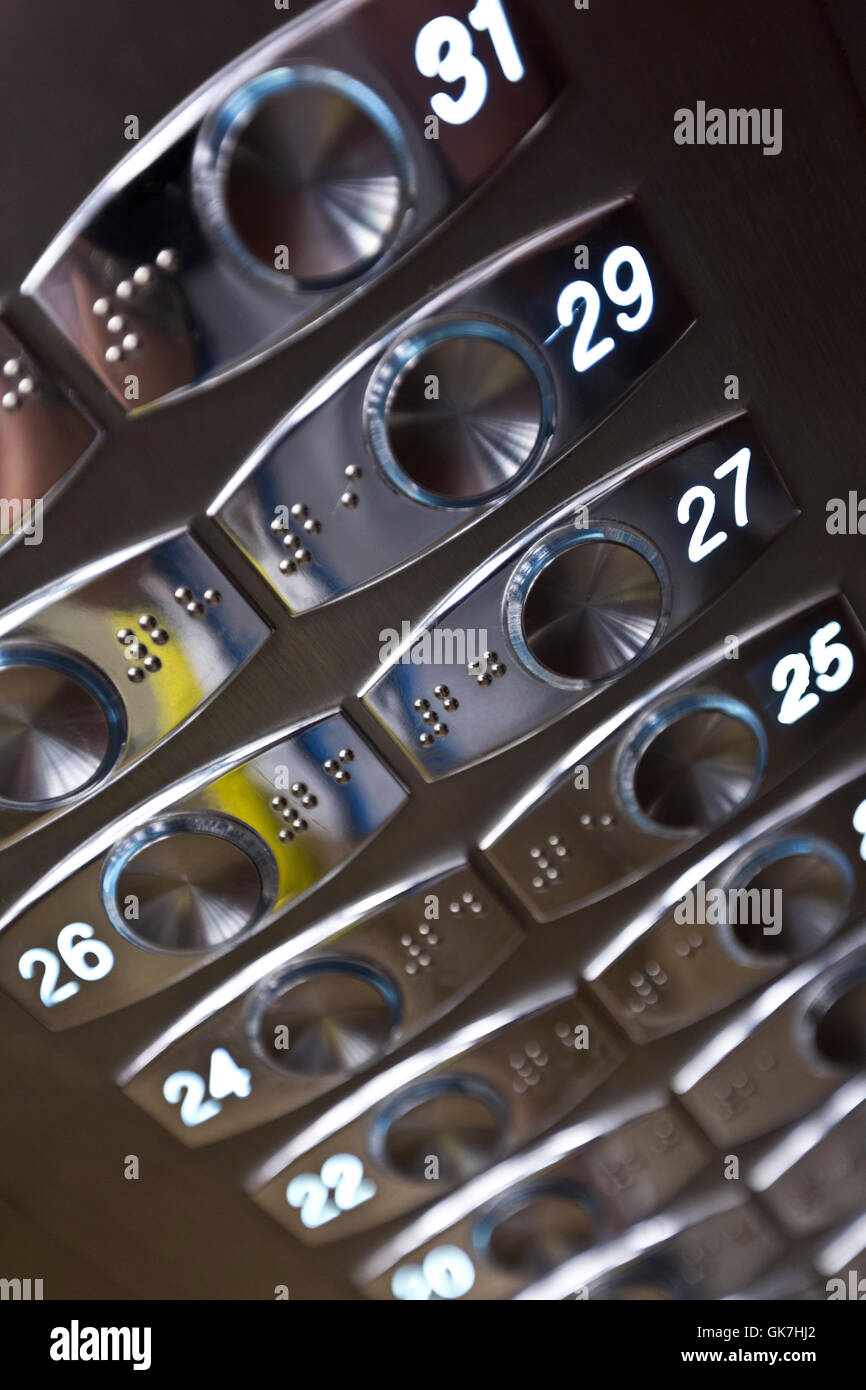 Elevator buttons 1 hi-res stock photography and images - Alamy