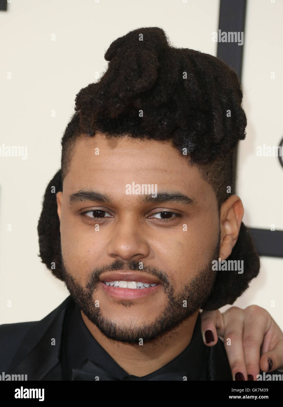 58th Annual GRAMMY Awards - Arrivals Featuring: the weekend Where: Los ...