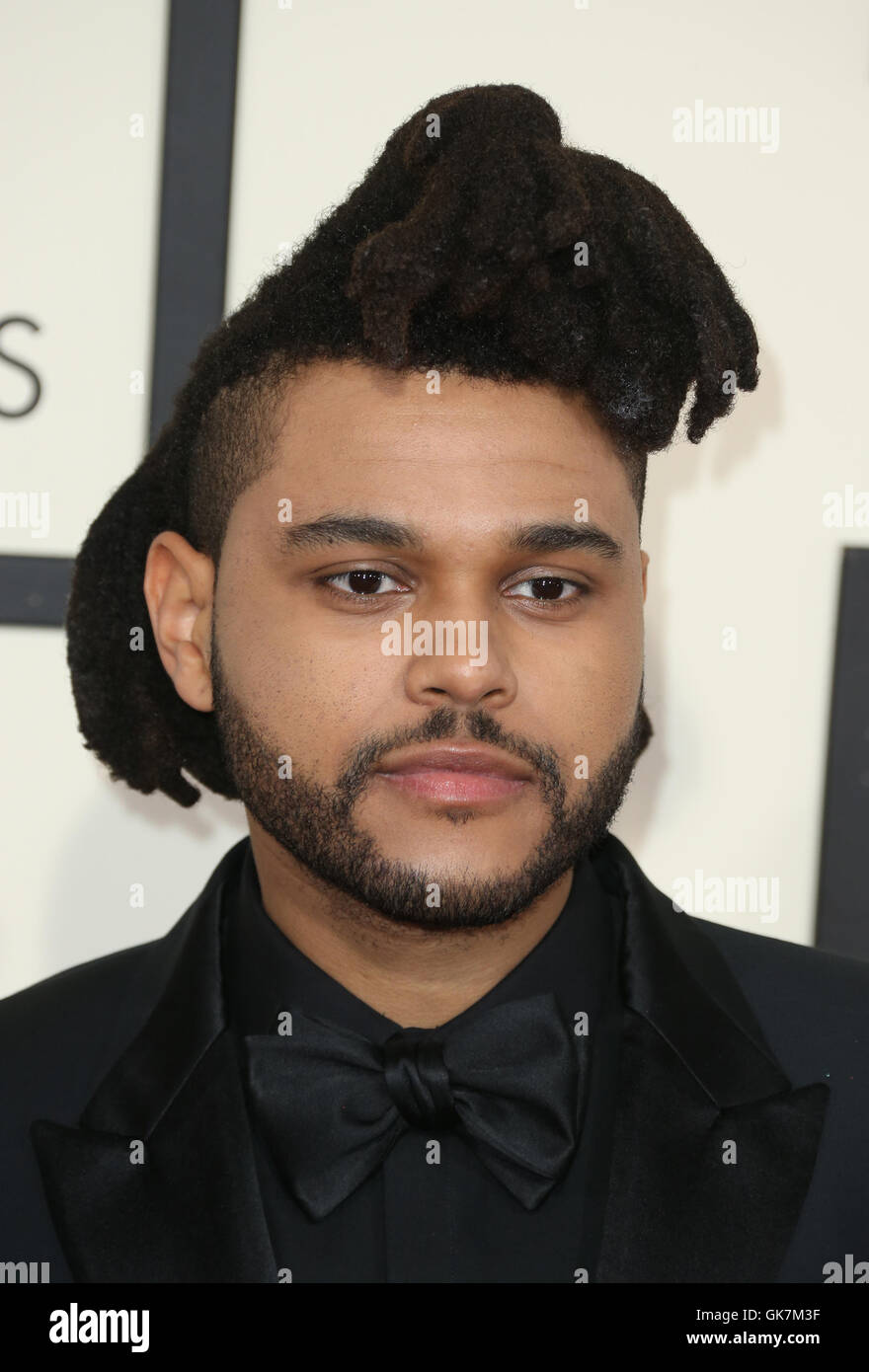 58th Annual GRAMMY Awards - Arrivals Featuring: the weekend Where: Los ...