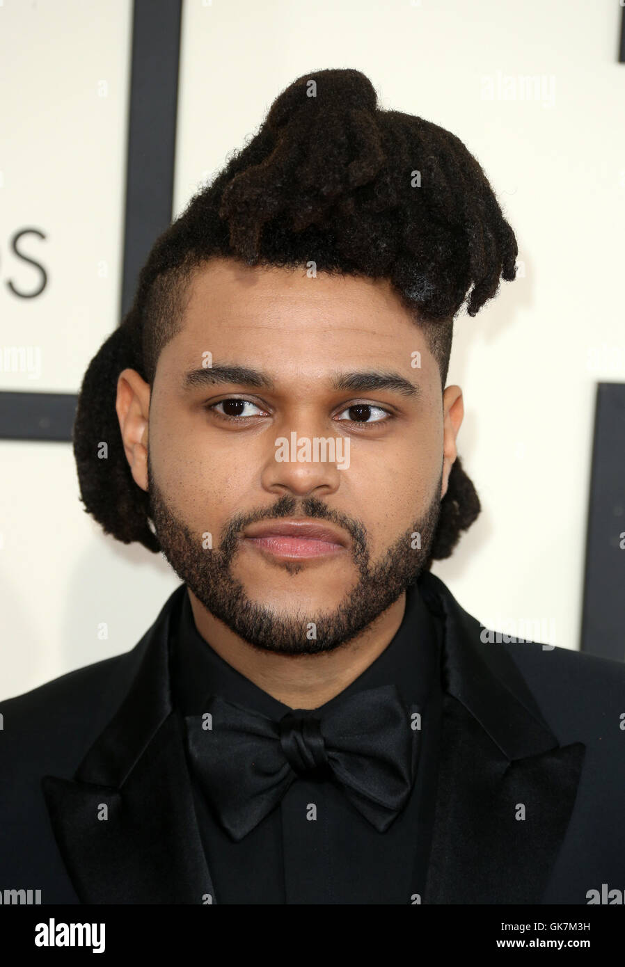 58th Annual GRAMMY Awards - Arrivals Featuring: the weekend Where: Los ...