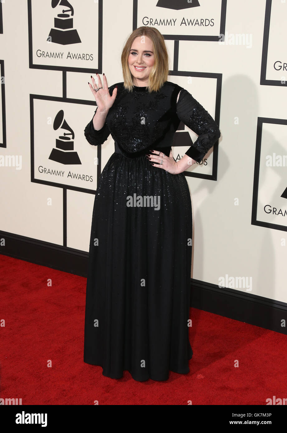 58th Annual GRAMMY Awards - Arrivals Featuring: Adele Adkins Where: Los Angeles, California ...