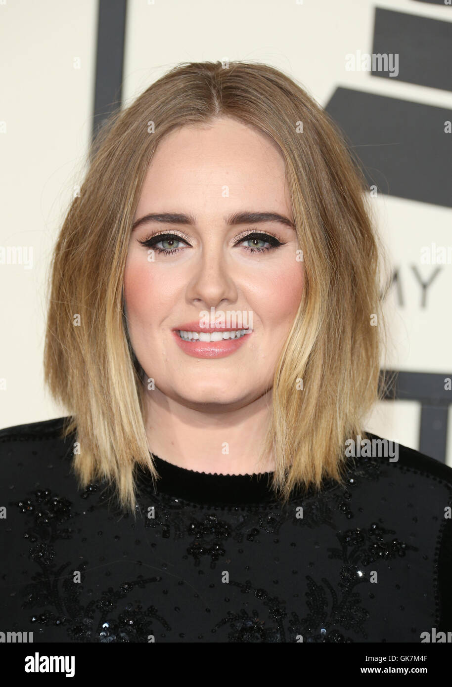 58th Annual GRAMMY Awards - Arrivals Featuring: Adele Adkins Where: Los Angeles, California ...