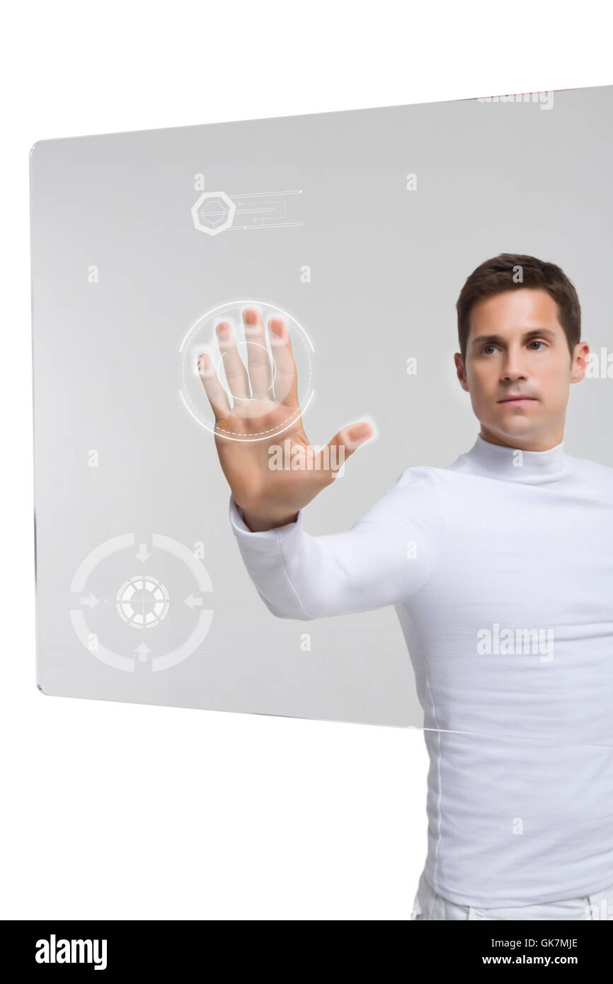 The researchers used high-tech touch-screen Stock Photo - Alamy