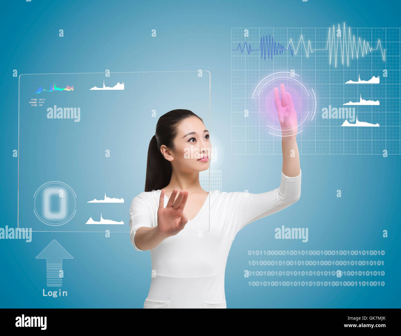 The researchers used high-tech touch-screen Stock Photo - Alamy