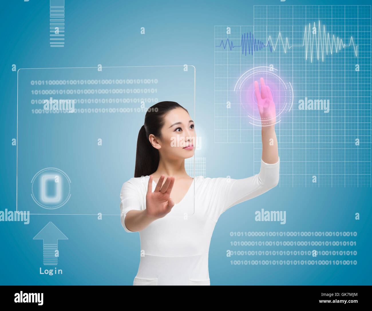 The researchers used high-tech touch-screen Stock Photo - Alamy