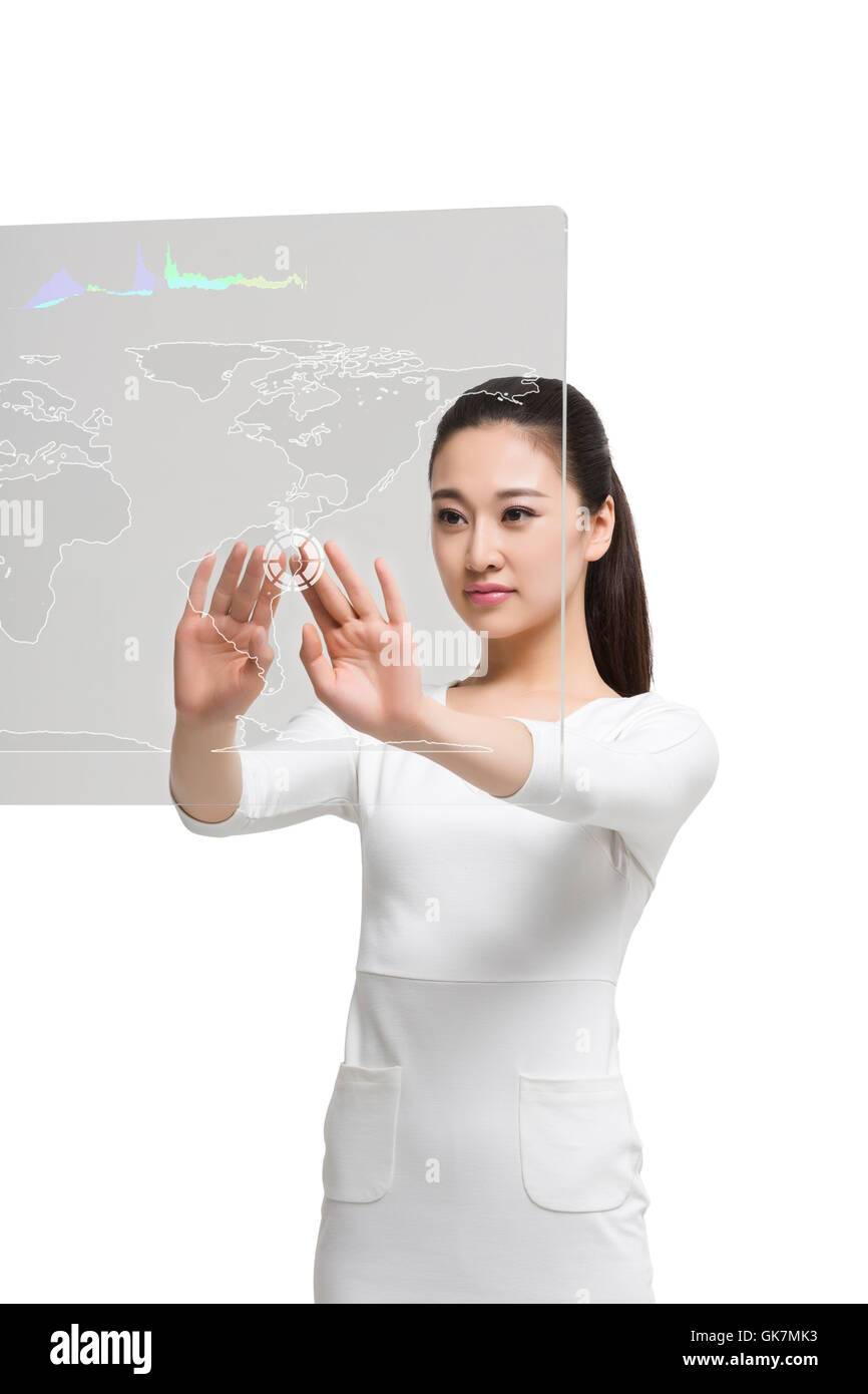 The researchers used high-tech touch-screen Stock Photo - Alamy