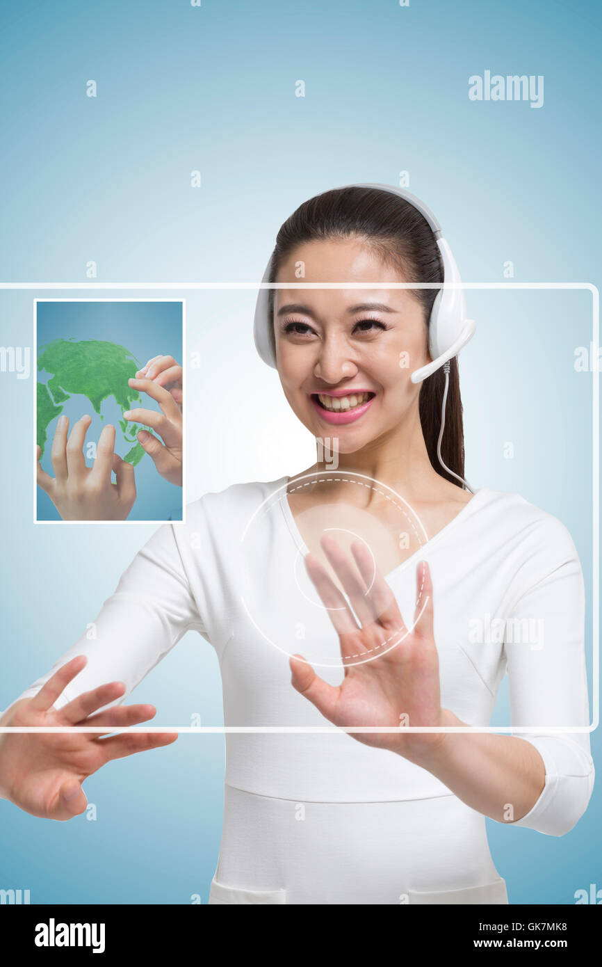 The researchers used high-tech touch-screen Stock Photo - Alamy