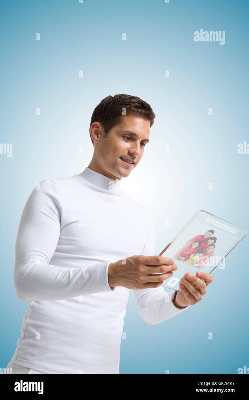 The researchers used high-tech tablet Stock Photo - Alamy