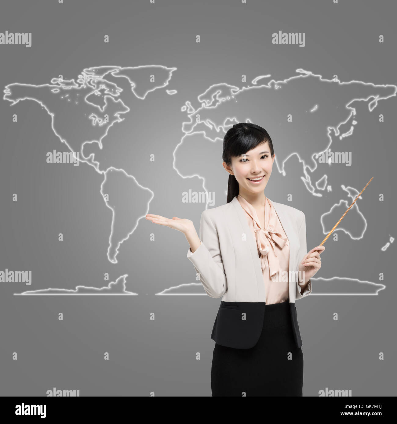 Young female teacher lectures Stock Photo - Alamy