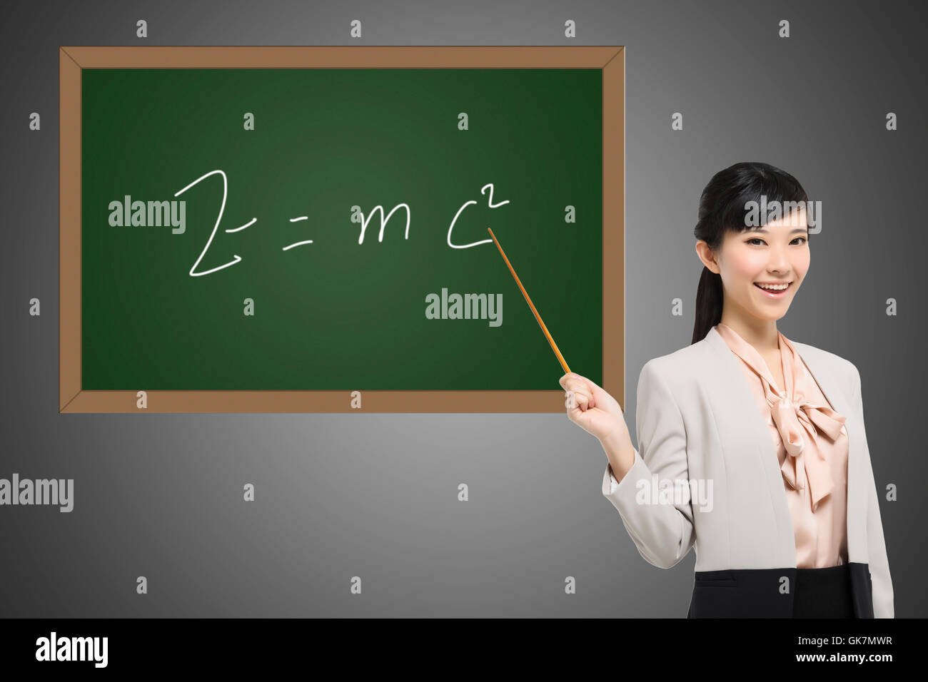 Young female teacher lectures Stock Photo - Alamy