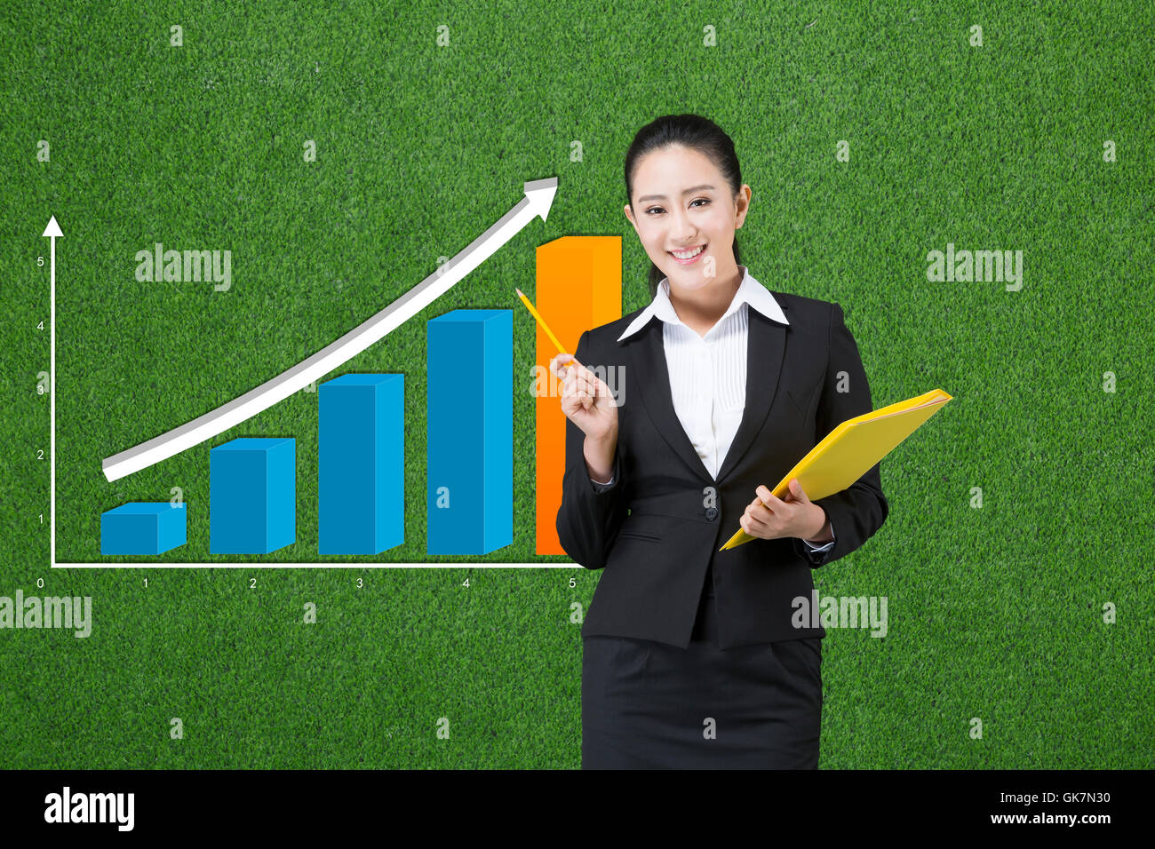 Digital composite business charts hi-res stock photography and images ...