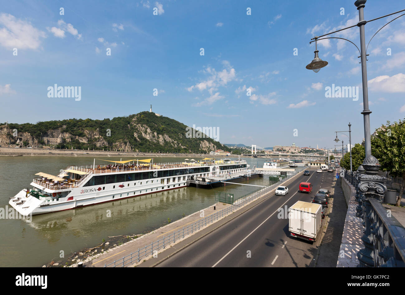 Boats on the Danube in Budapest Stock Photo - Alamy