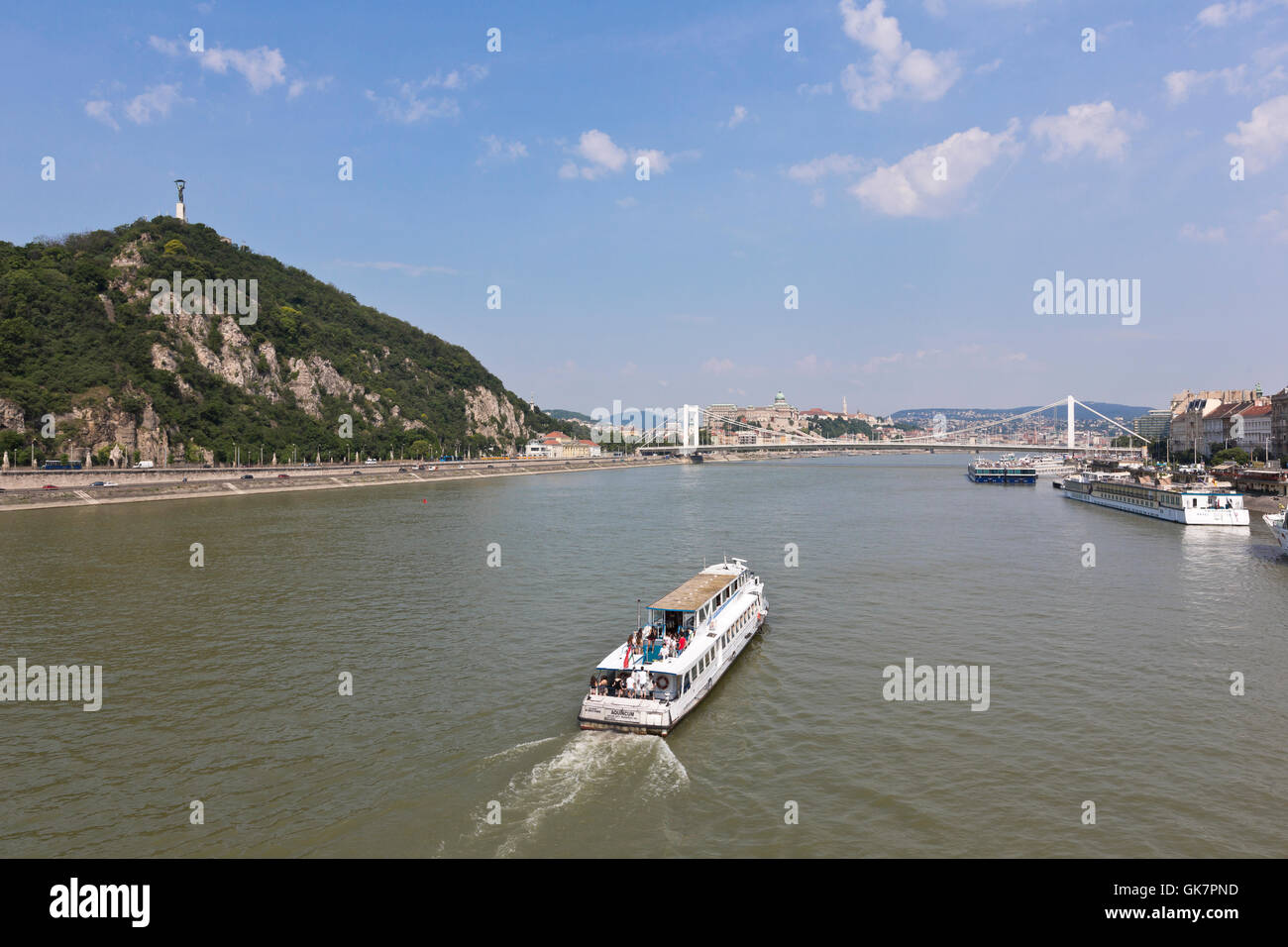 Boats on the Danube in Budapest Stock Photo - Alamy