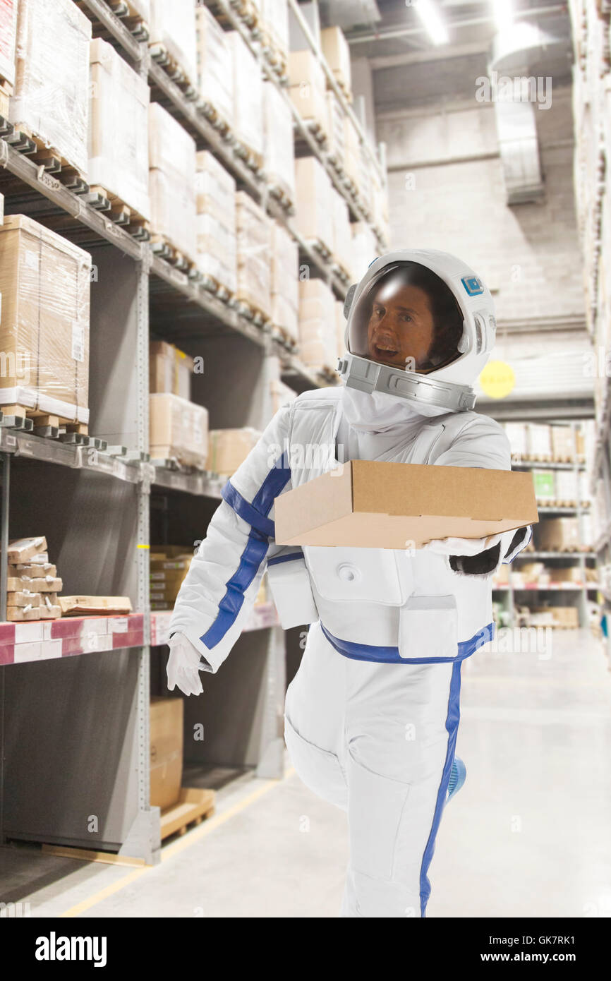 Astronaut express delivery Stock Photo - Alamy
