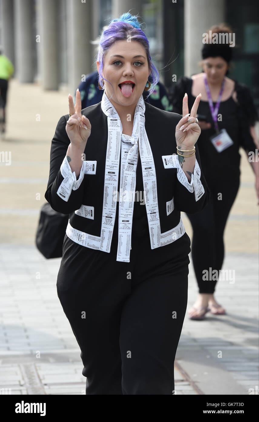 Singer Elle King at BBC Breakfast in Manchester, sticking her tongue ...