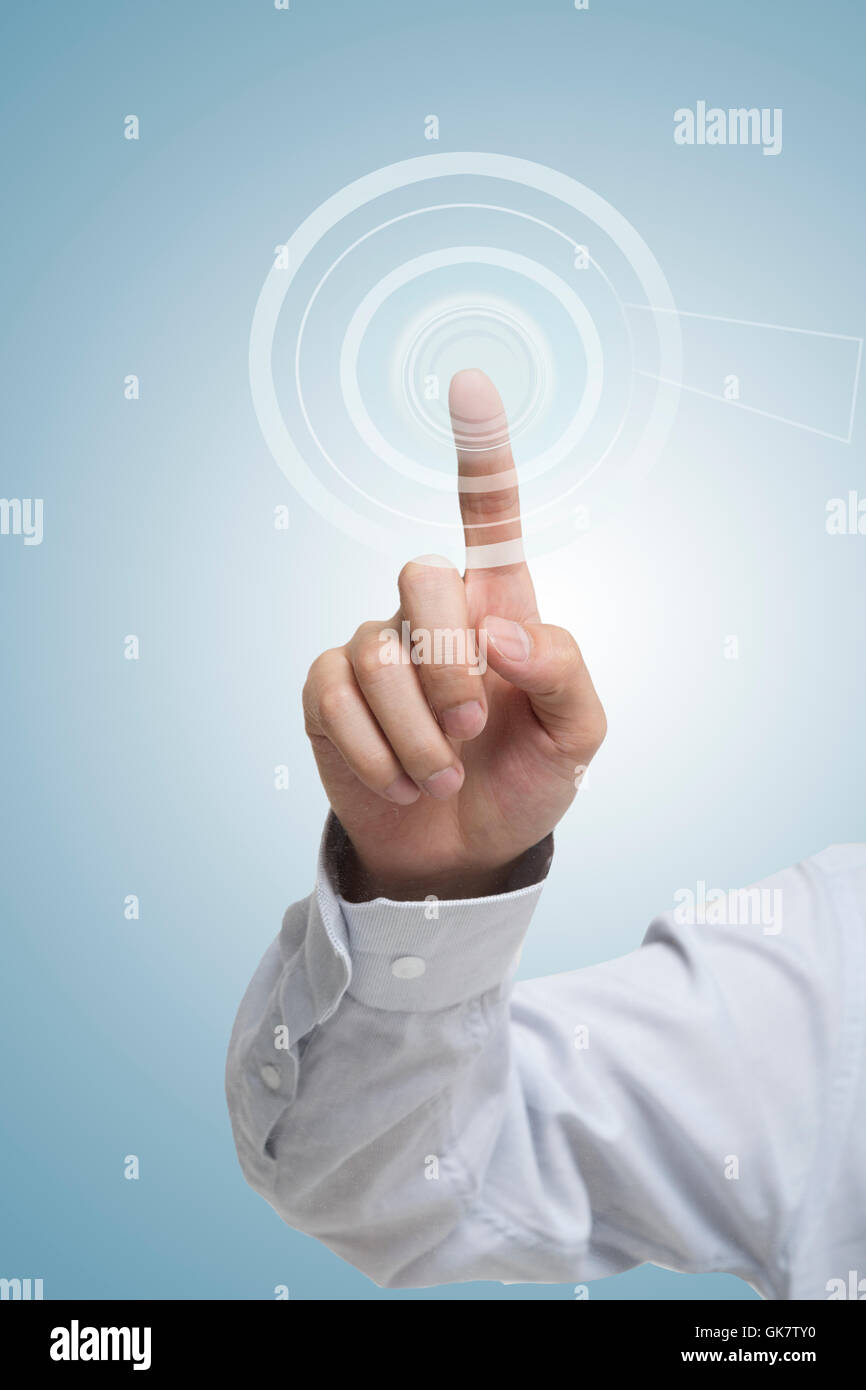 The touch screen hand Stock Photo - Alamy