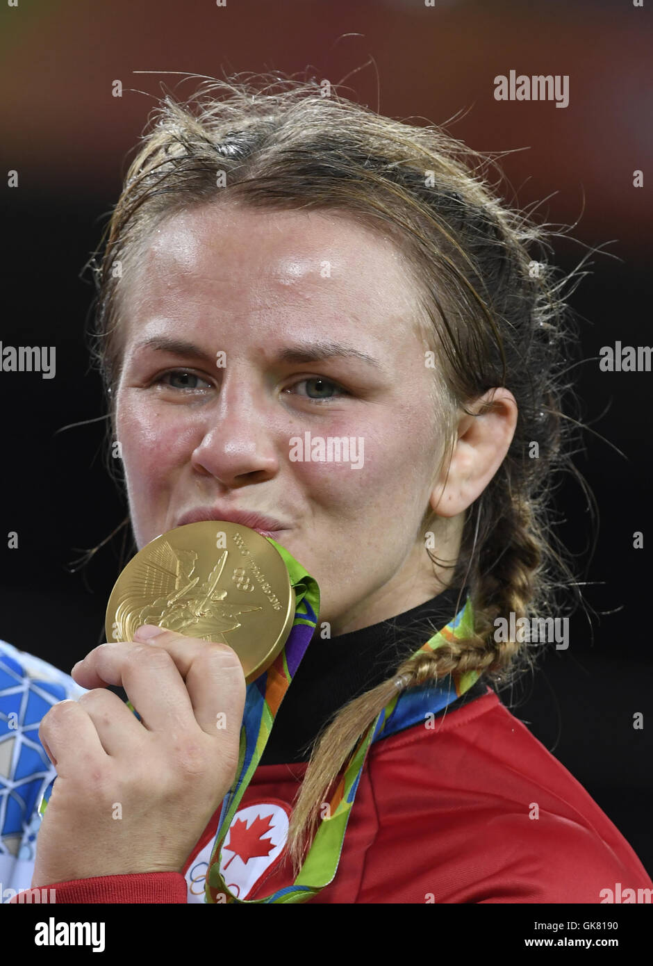 Rio De Janeiro, Brazil. 18th Aug, 2016. Gold medalist Canada's Erica ...