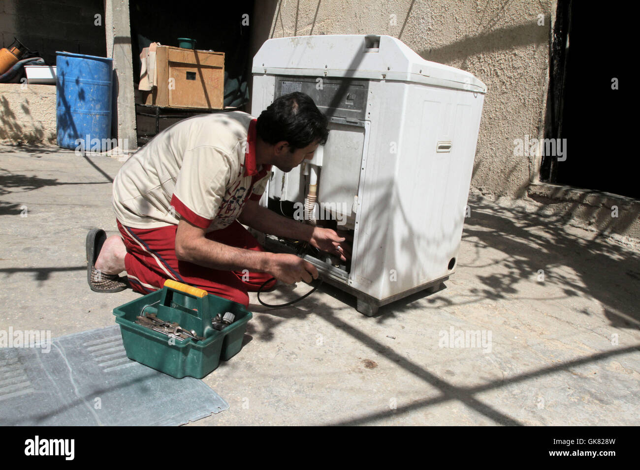 West Bank, Palestine. 18th Aug, 2016. Palestinian blind man Rami Abu ...