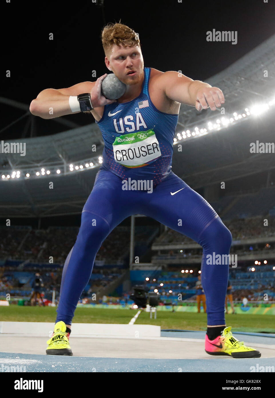 Rio De Janeiro, Brazil. 18th Aug, 2016. Ryan Crouser from the United ...