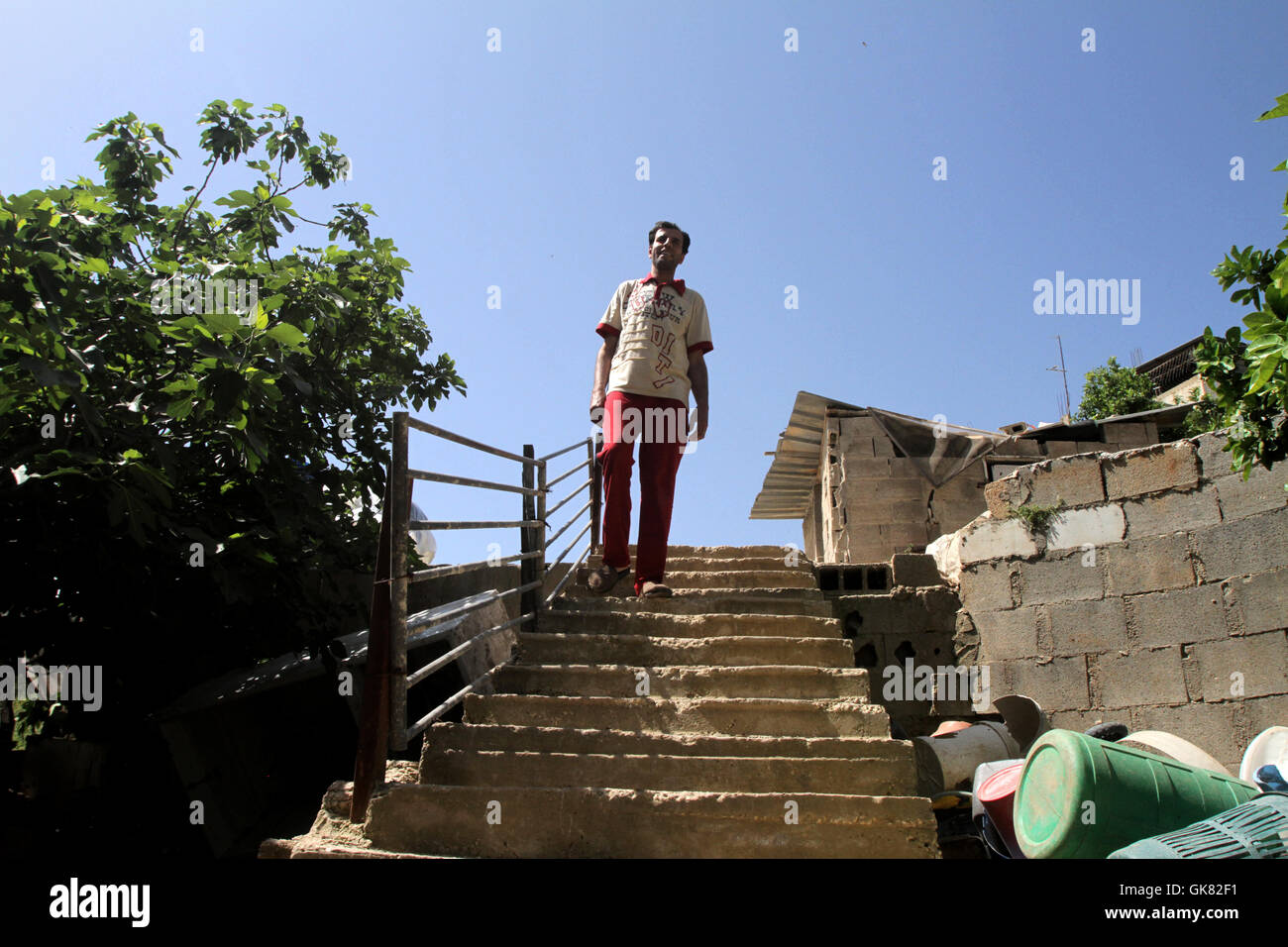 West Bank, Palestine. 18th Aug, 2016. Palestinian blind man Rami Abu ...
