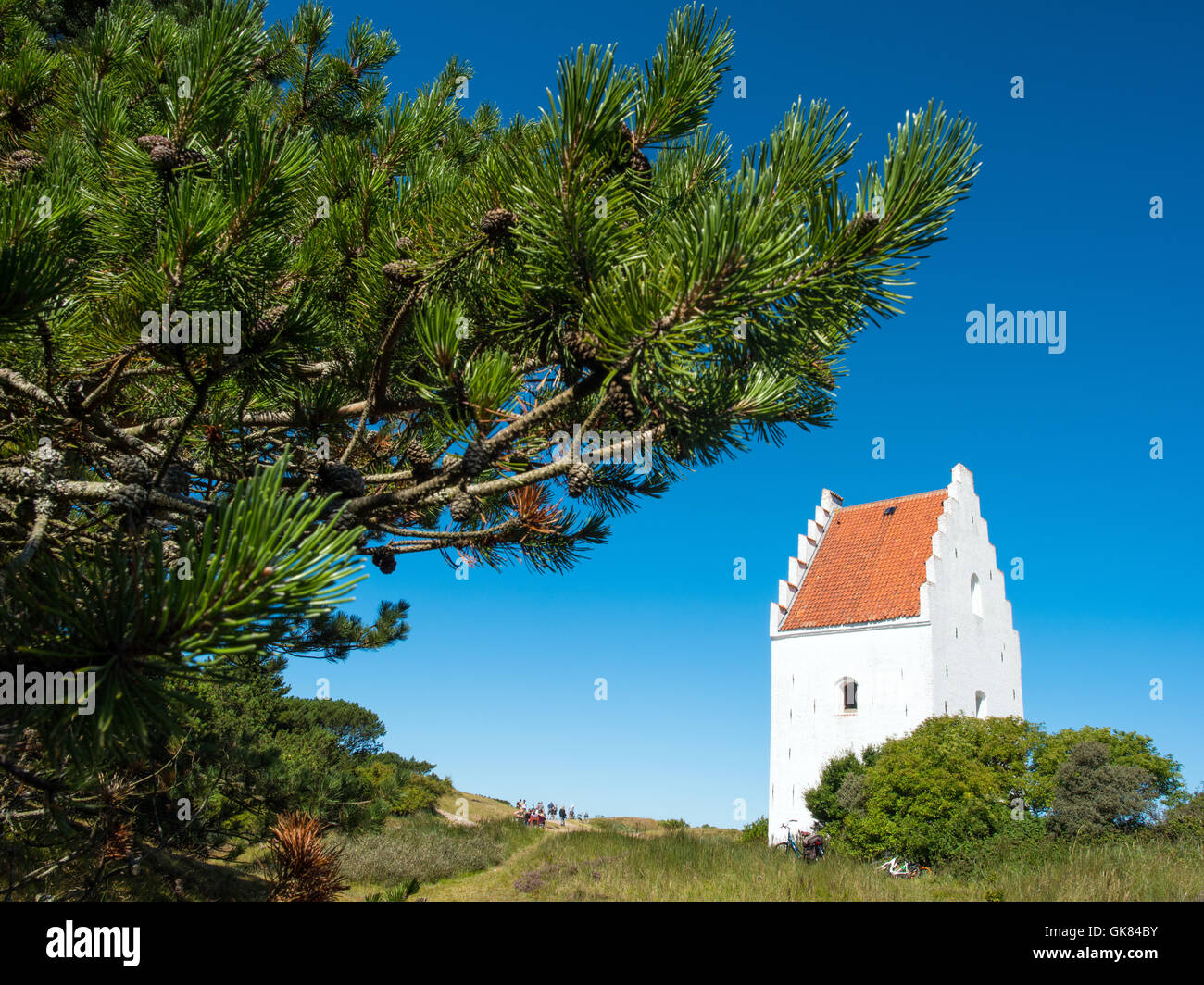 The Sand-Covered Church of St. Lawrence is a landmark southwest of ...