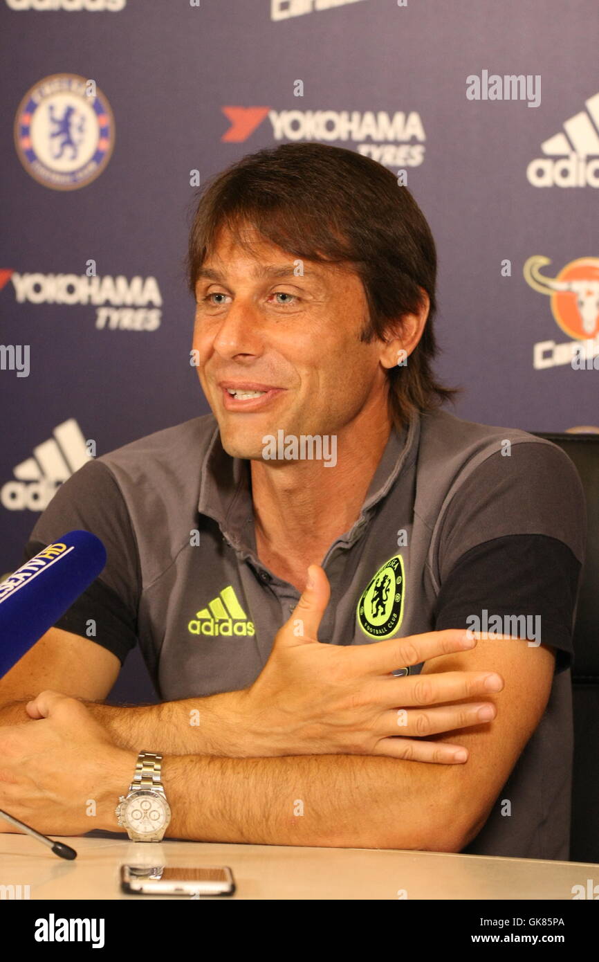 Chelsea Football Club's new Italian manager Antonio Conte, faces the ...