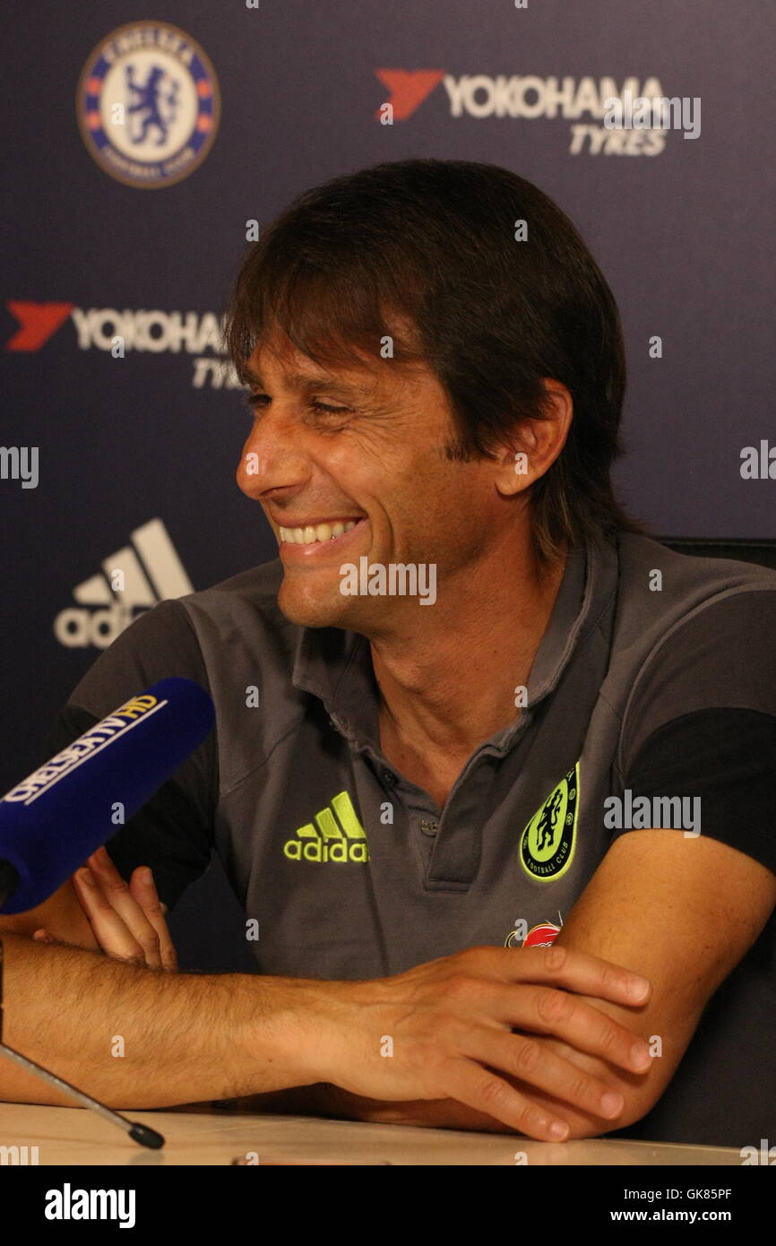 Chelsea Football Club's new Italian manager Antonio Conte, faces the ...