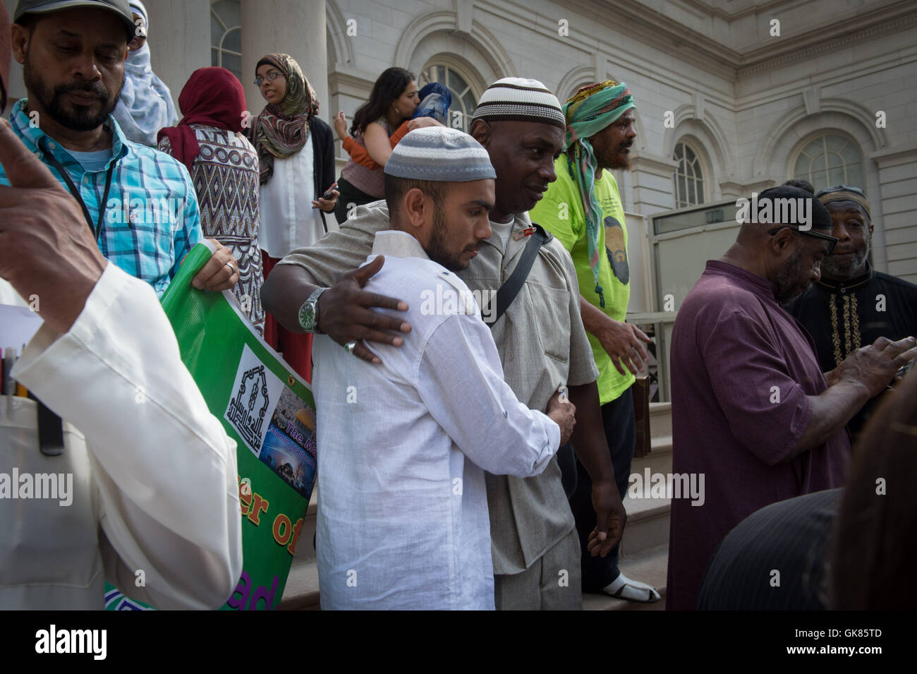 New York, NY, USA. 18th Aug, 2016. SAIF AKONJEE, center, the son of ...