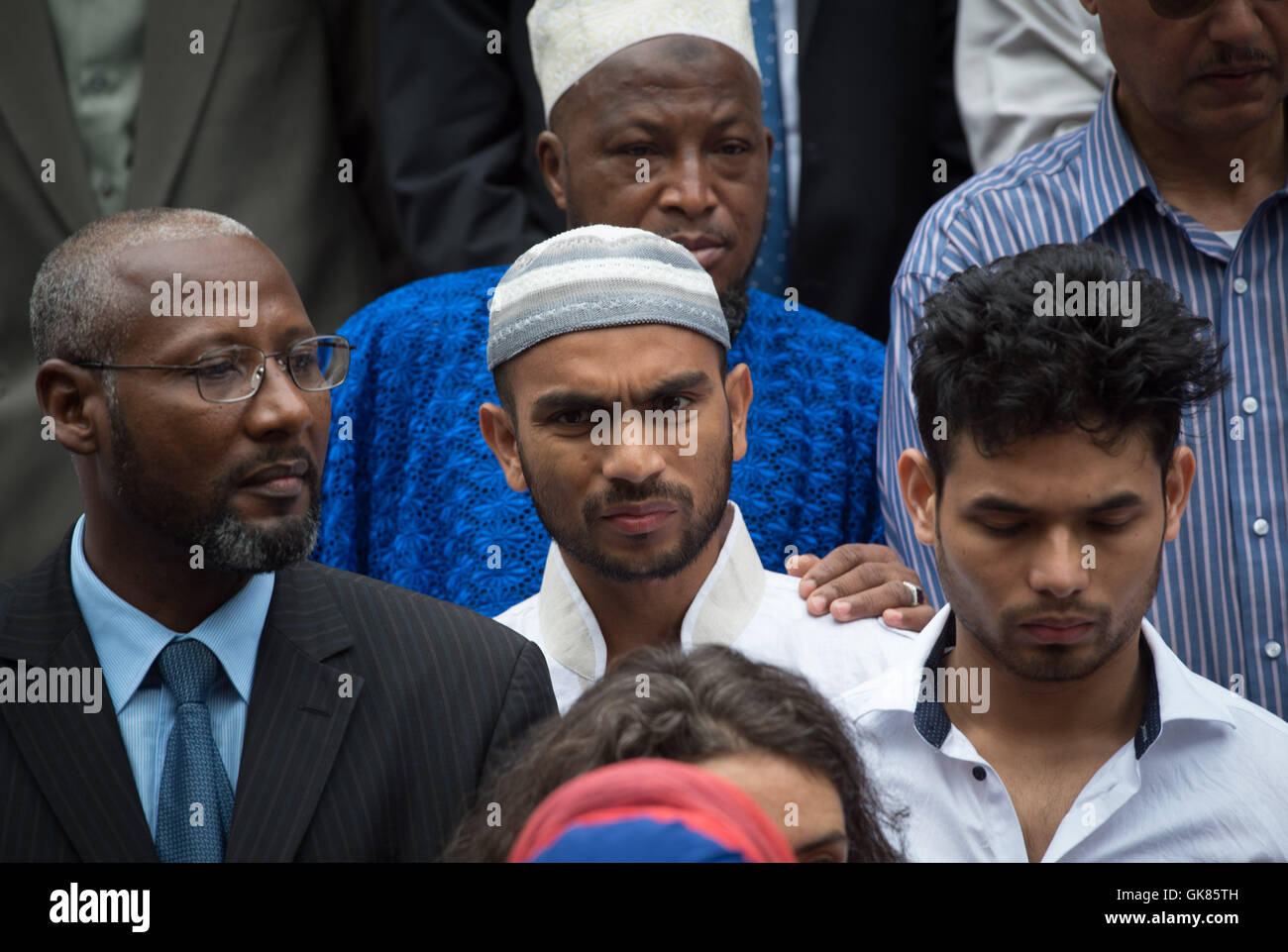 New York, NY, USA. 18th Aug, 2016. SAIF AKONJEE, center, the son of ...