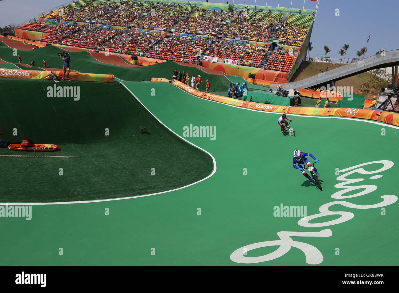 Rio de Janeiro, Brazil. 18th Aug, 2016. Mens BMX competition at the ...