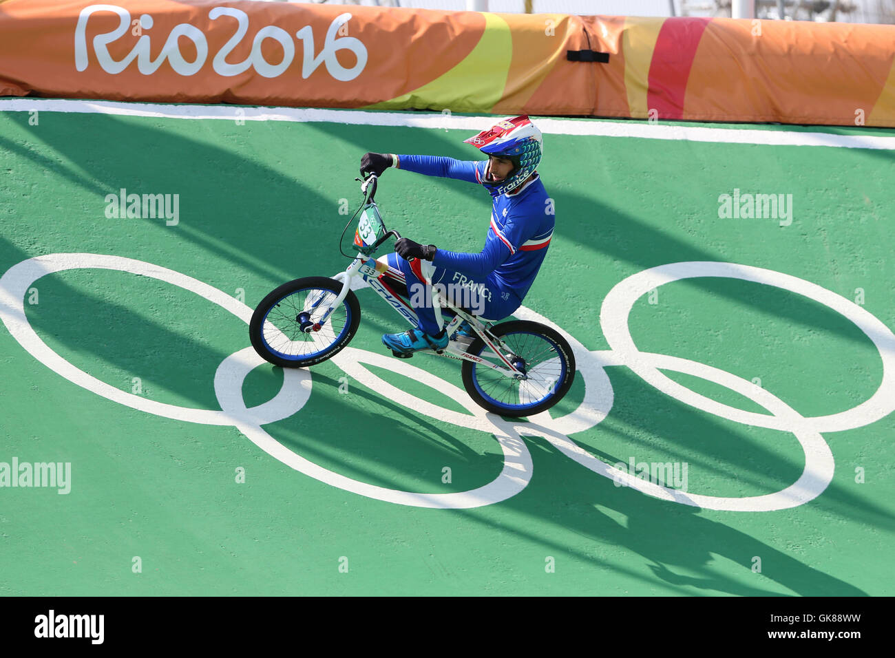 Rio de Janeiro, Brazil. 18th Aug, 2016. Mens BMX competition at the ...
