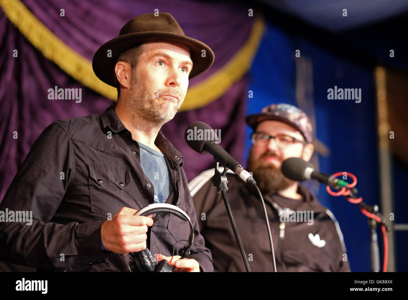 Green Man Festival, Wales, UK August 2016. Comedian Rhod Gilbert on ...