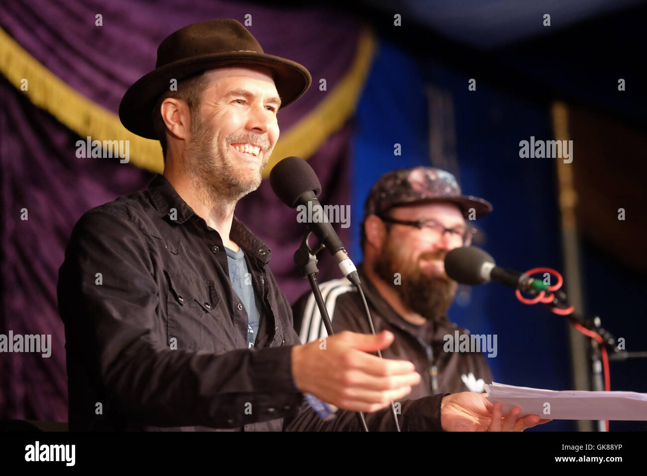 Green Man Festival, Wales, UK August 2016. Comedian Rhod Gilbert on ...