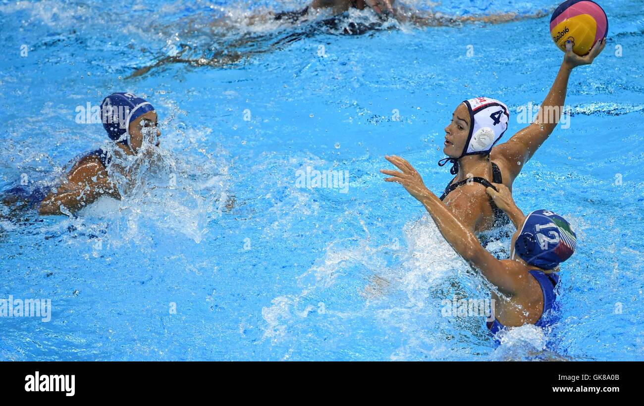 Rio De Janeiro, Brazil. 19th Aug, 2016. Rachel Fattal (2nd, R) of the ...