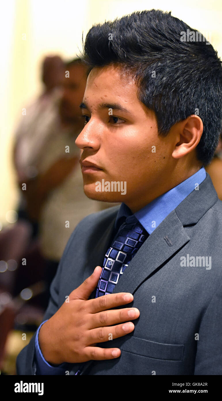 Hand over heart anthem hi-res stock photography and images - Alamy