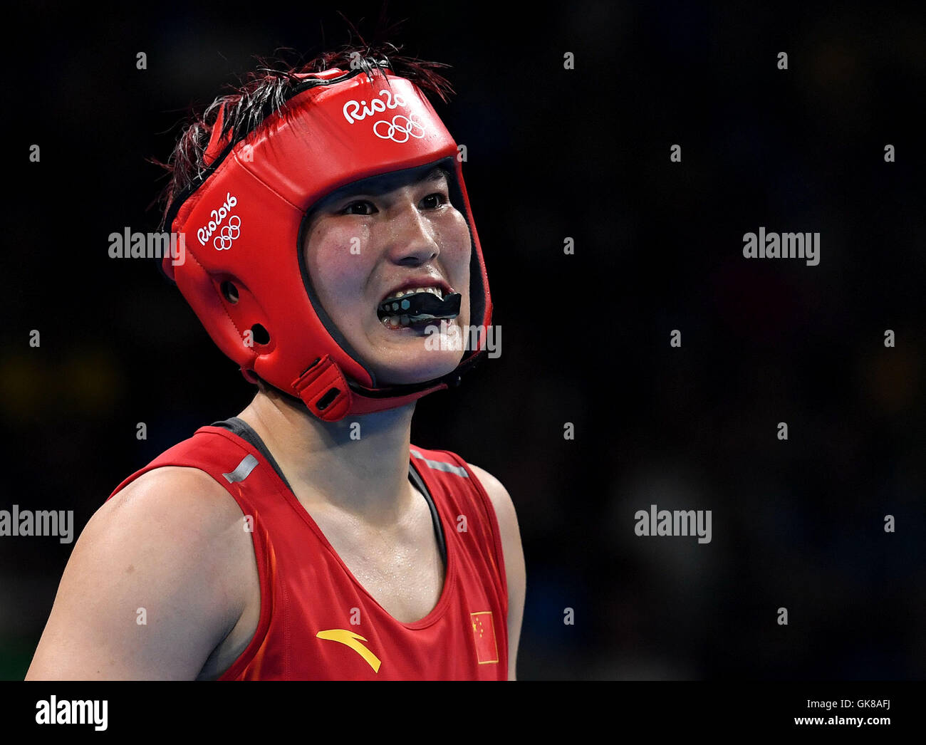 Rio De Janeiro, Brazil. 19th Aug, 2016. China's Yin Junhua reacts after ...