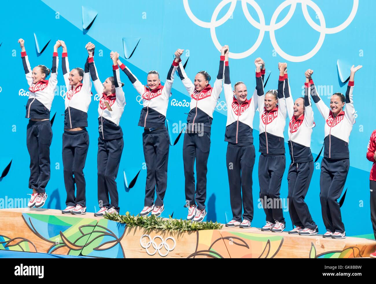 Rio de Janeiro, Brazil. 19th Aug, 2016. Russia team group (RUS ...