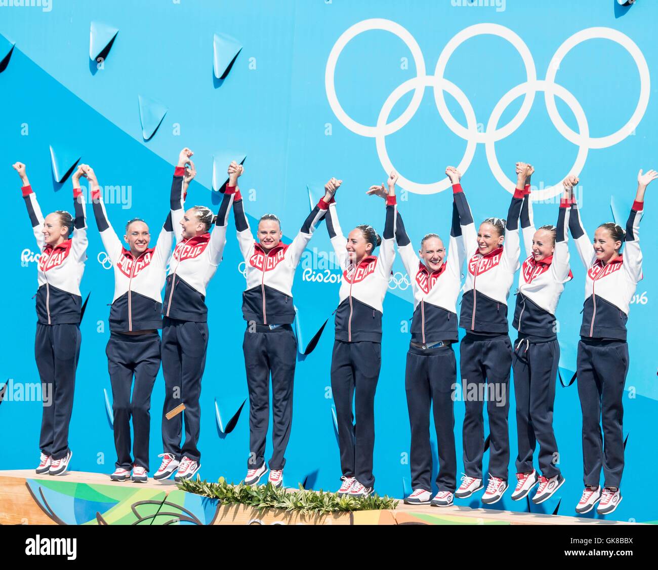 Rio de Janeiro, Brazil. 19th Aug, 2016. Russia team group (RUS ...