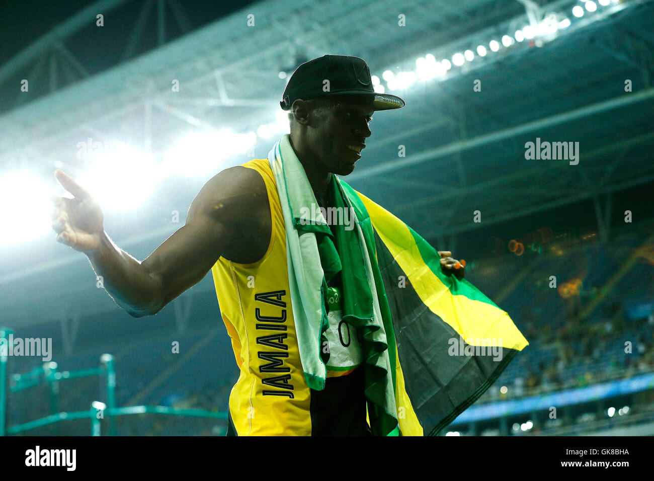 Rio De Janeiro, Brazil. 19th Aug, 2016. Usain BOLT Jamaica commemorates ...