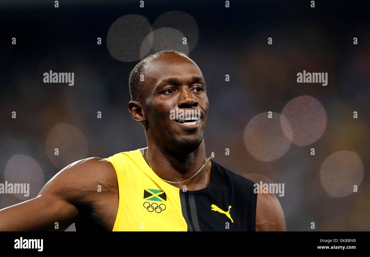 Rio De Janeiro, Brazil. 19th Aug, 2016. Usain BOLT Jamaica commemorates ...
