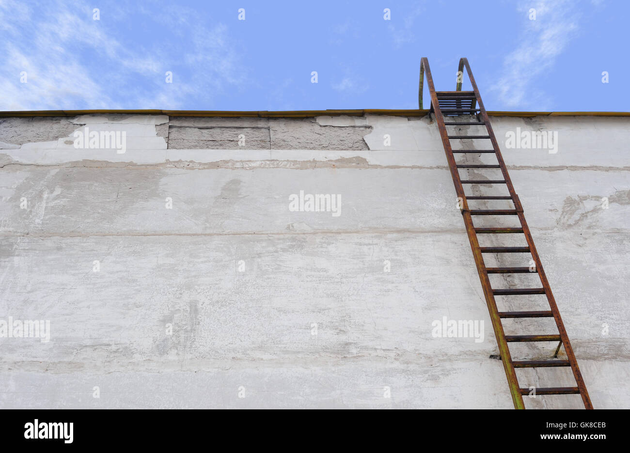 Ladder at a wall Stock Photo - Alamy