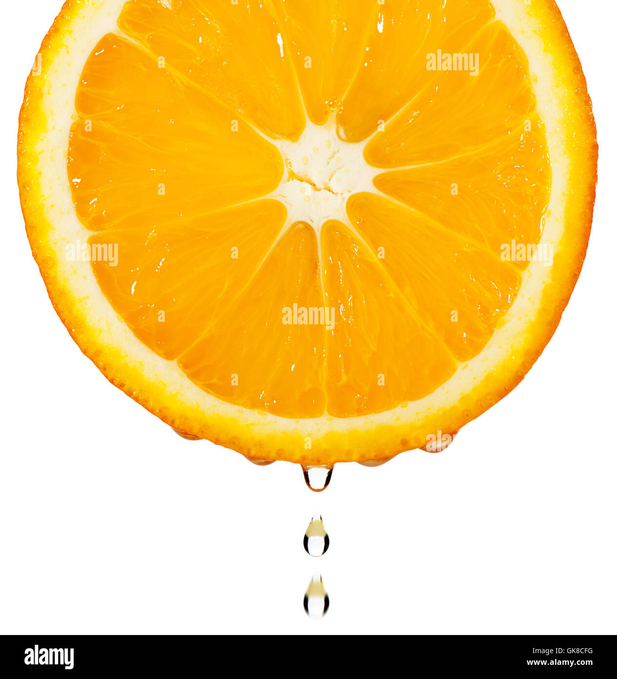 Section orange with drop Stock Photo - Alamy