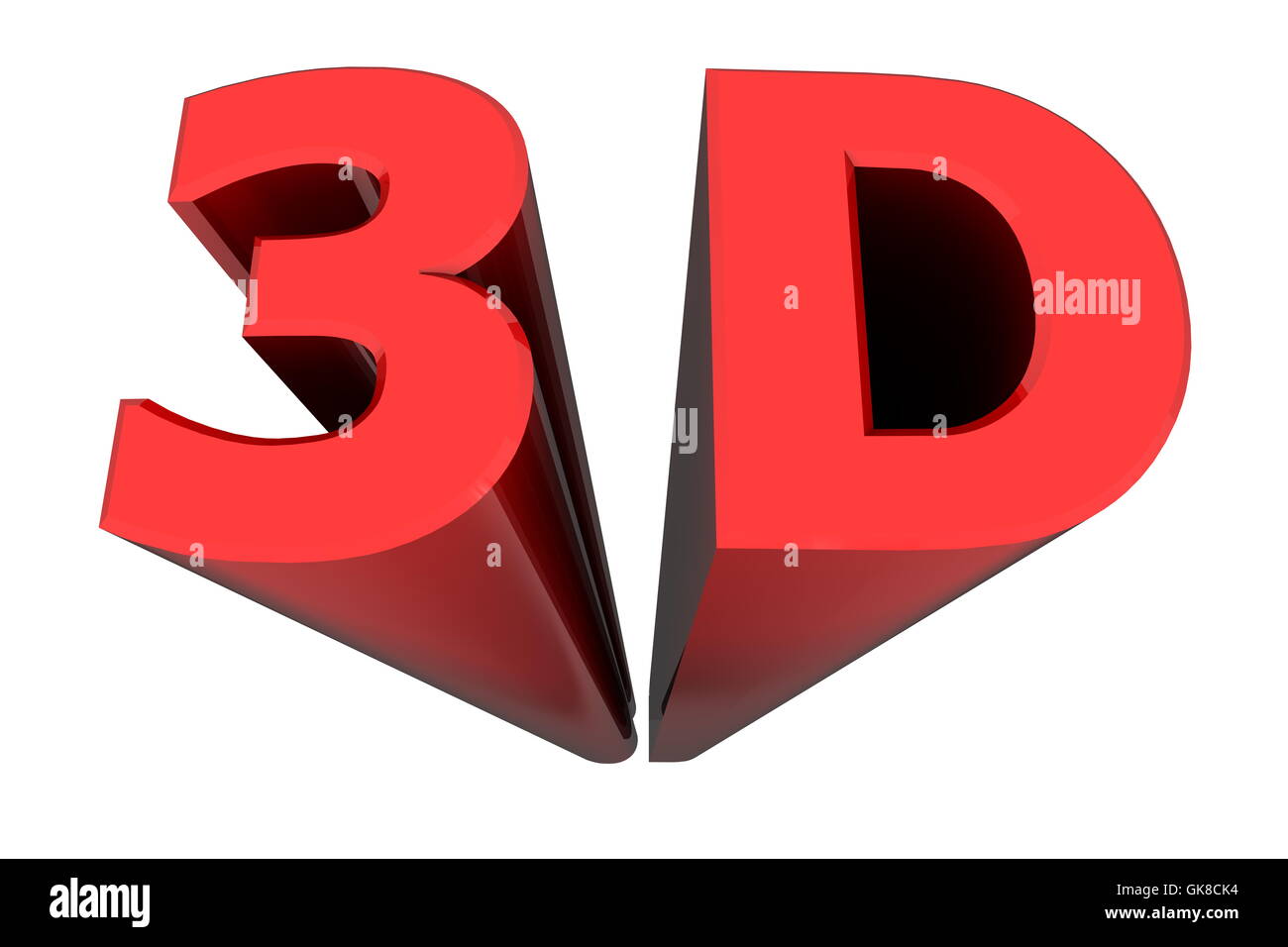 Red Word 3D from the Depth of Space Stock Photo - Alamy