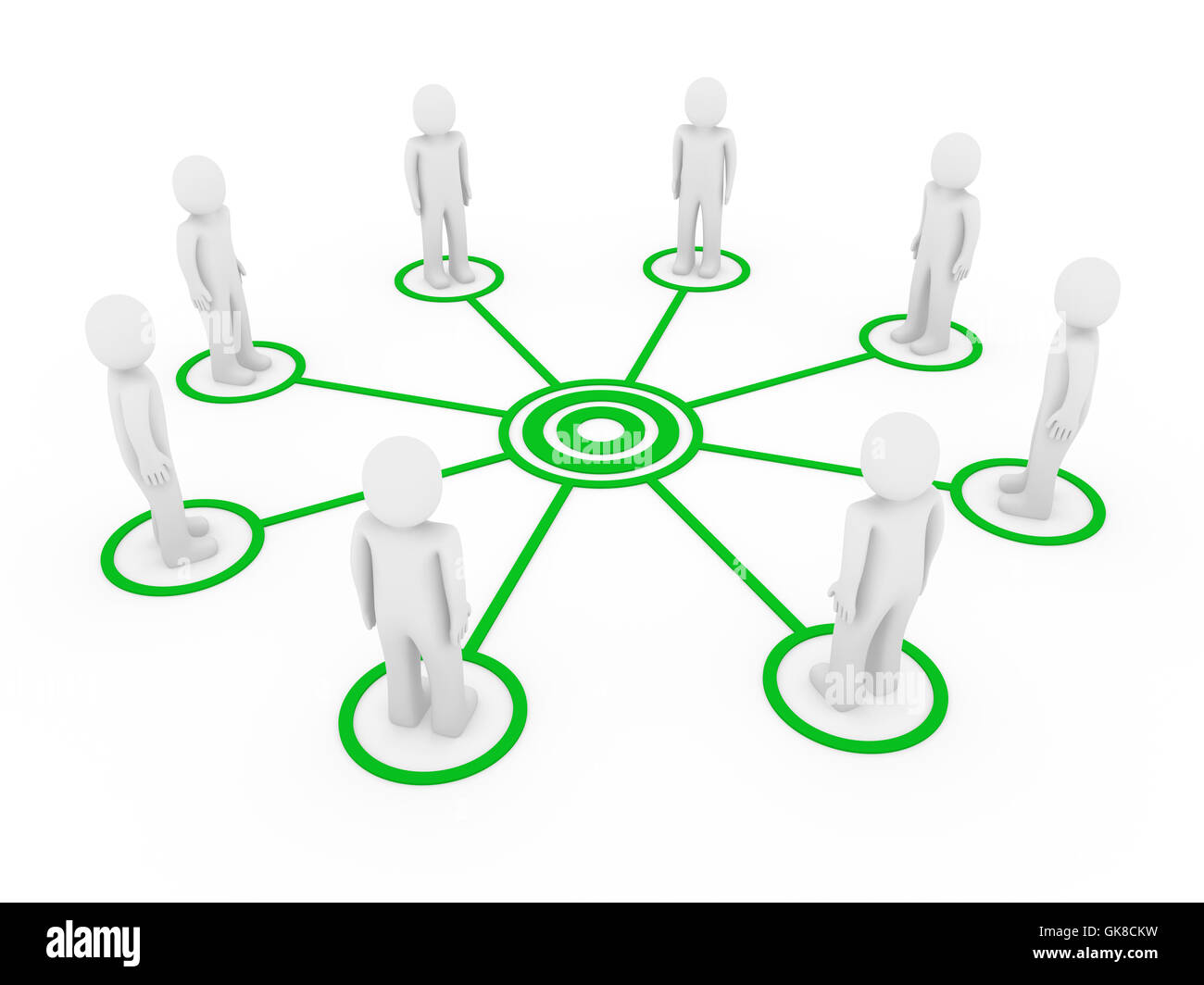 3d men connection Stock Photo - Alamy