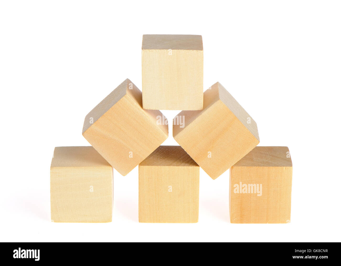 construction from wooden cubes Stock Photo - Alamy