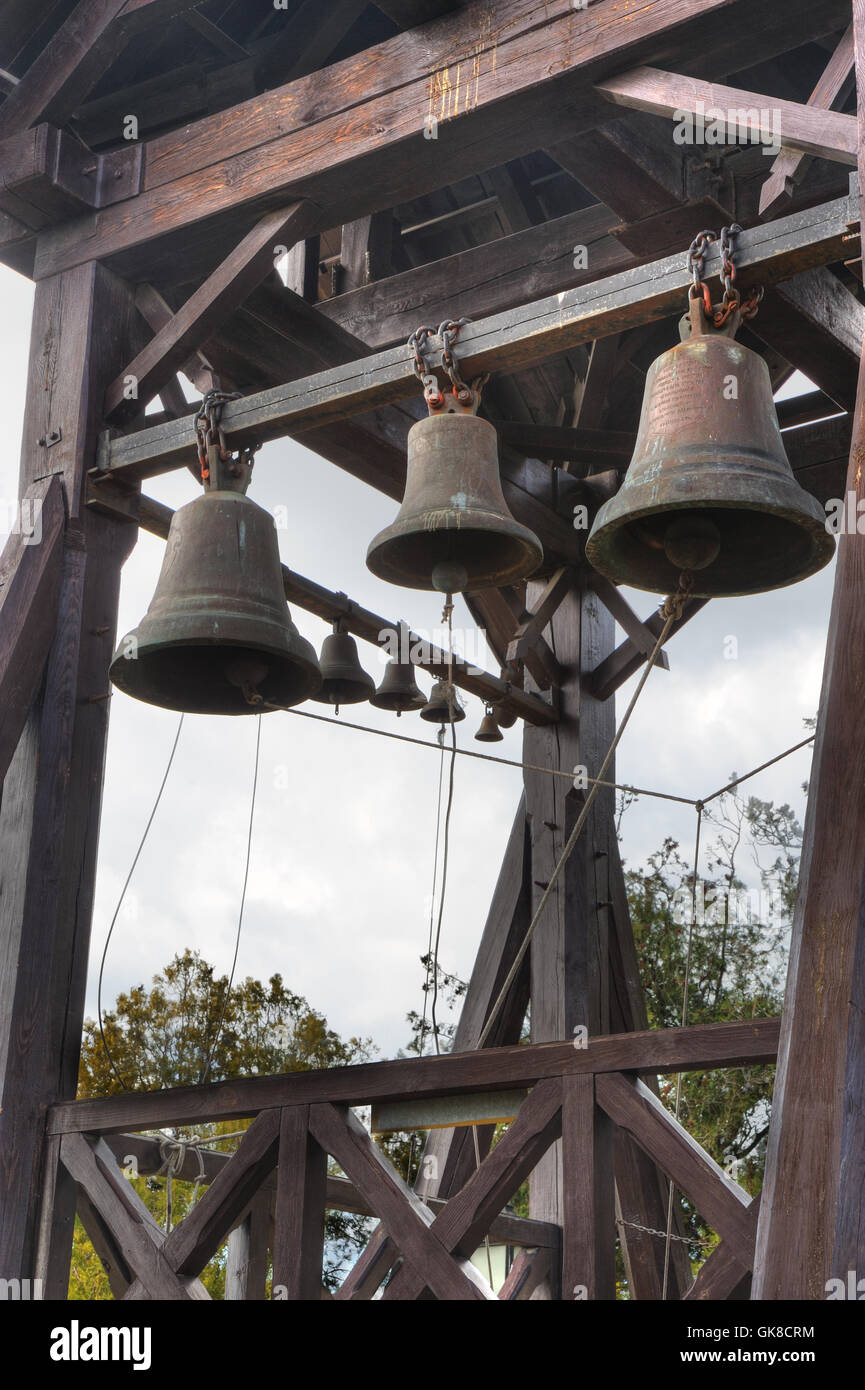 Set of ancient bells Stock Photo - Alamy