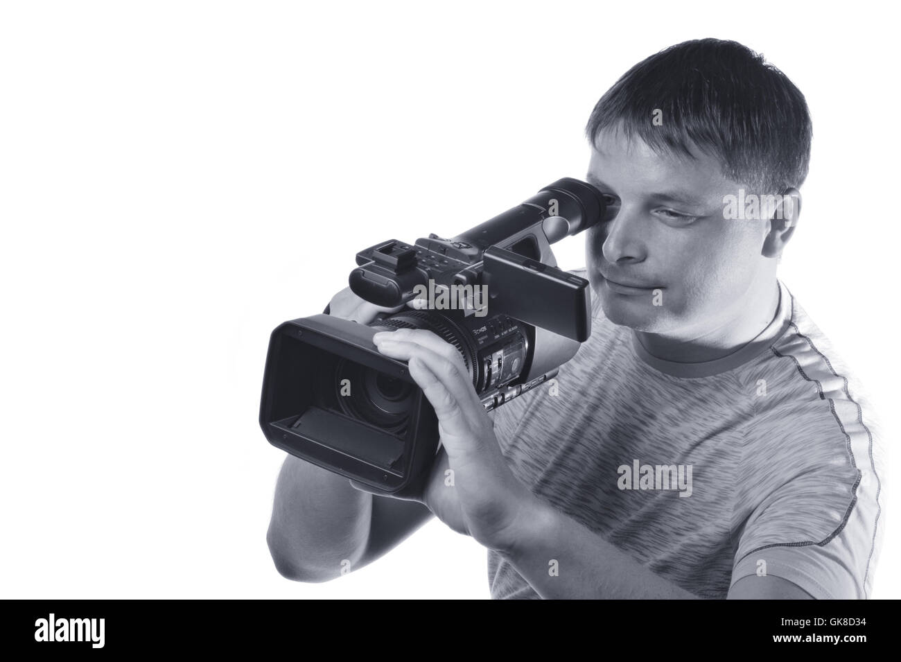 The man with a videocamera Stock Photo - Alamy