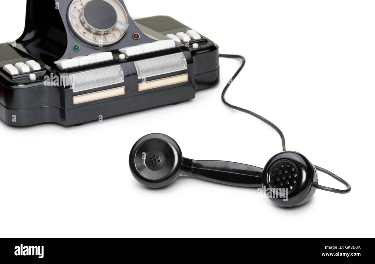Ancient phone, off the hook Stock Photo - Alamy