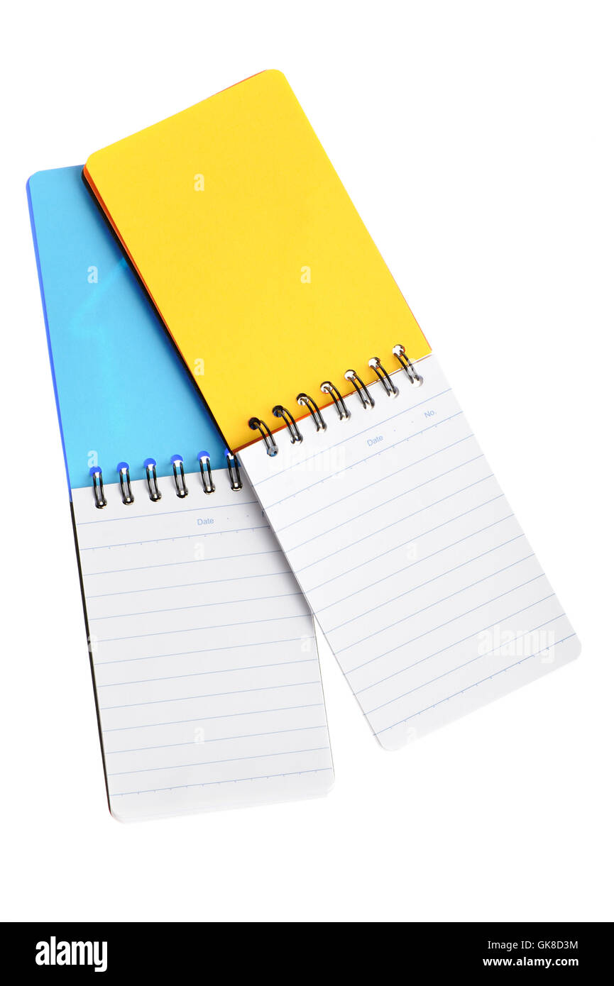 Two spiral notebook hi-res stock photography and images - Alamy