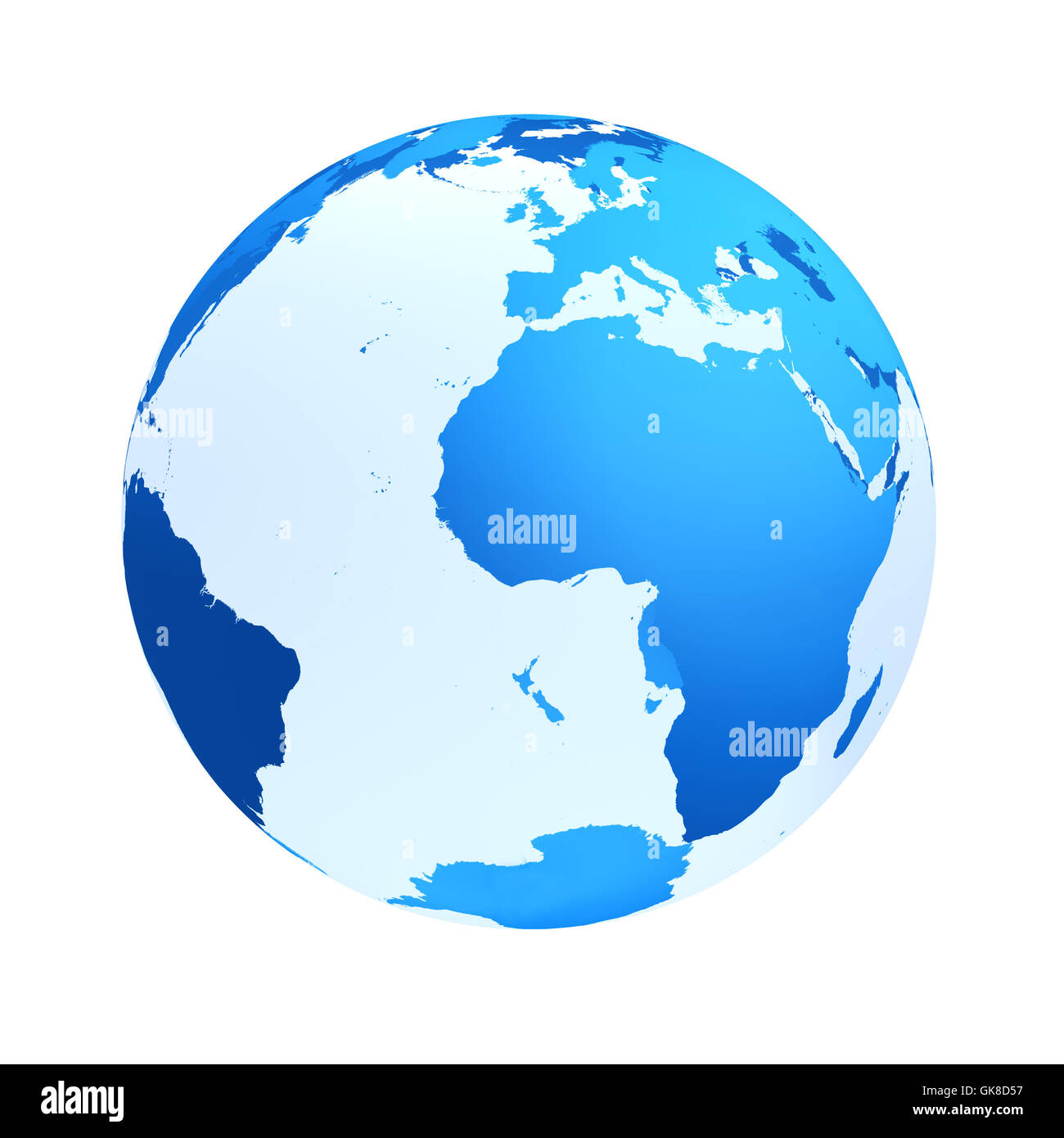 transparent the globe blue color Stock Photo - Alamy
